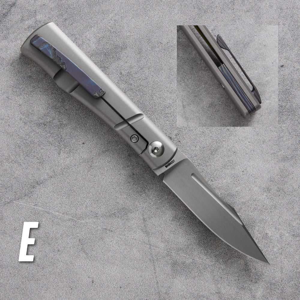 Kingpin Front Flipper - Hand Satin Blade / Zircuti Hardware